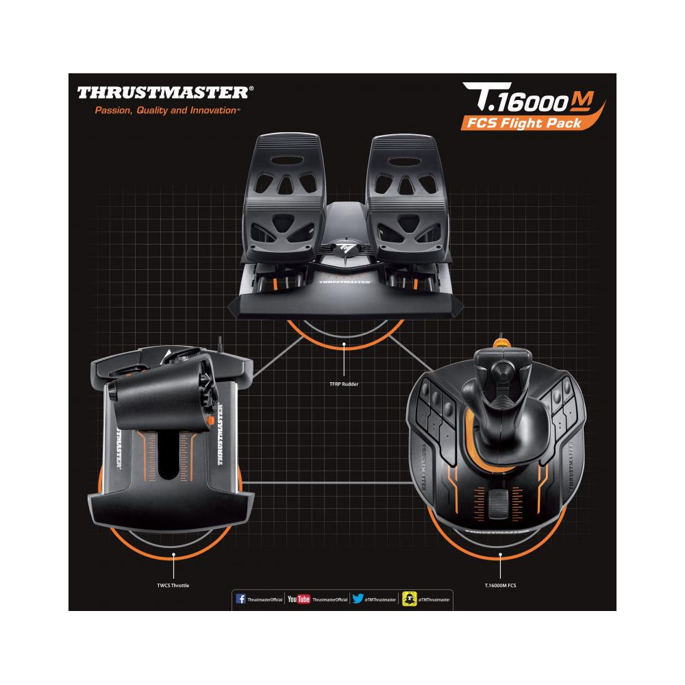 THRUSTMASTER - Joystick THRUSTMASTER T.16000M FLIGHT PACK - Hardware ...